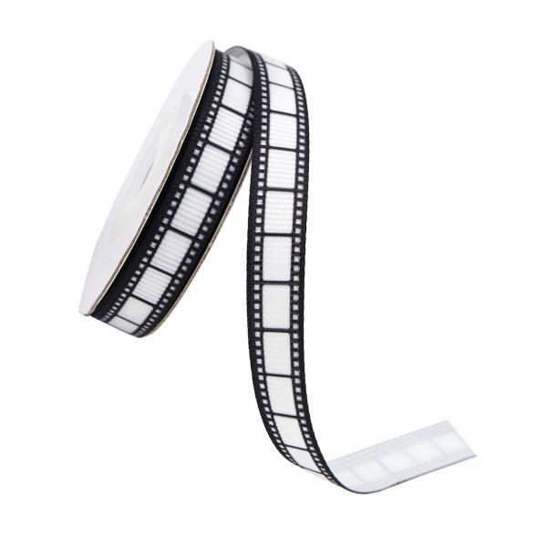 説明:[クラシックなフィルムストリップデザイン]: 鮮明で連続した白黒の映画フィルム模様が特徴のユニークなリボン.時代を超越したクラシックなデザインが.洗練された活気のある雰囲気を演出します. [プレミアム素材]: 高品質のポリエステルで作...