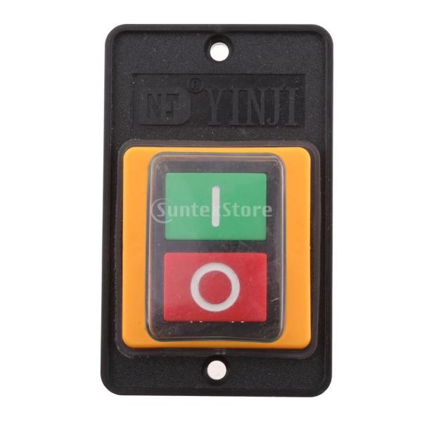 説明: ON / OFF工作機械用防水押しボタンスイッチ/ KAO-5 / BSP210F-1B 防水ソフトカバー付き ONプッシュボタンは自動ロック、OFFプッシュボタンは自動リセットです。  MAX：10A 380V 高圧洗濯機/洗車機...