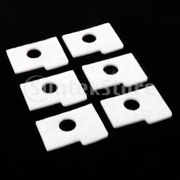 説明: STIHL 017 MS170 018 MS180チェーンソー用フィルター素材：コットンサイズ：約9×6.5cm / 3.54×2.56インチチェーンソーパーツ＆アクセサリーカラー：ホワイトパッケージに含まれるもの: 6個エアフィル...