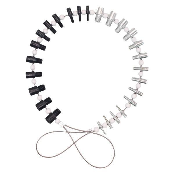 説明:インチ＆メートルねじチェッカーは.ナットとボルトの両方の正確で使いやすいねじ識別子です.ブラック-インチ.スライバー-メートル法材質:金属インチ(14):6-32.8-32.10-24.10-32.1 / 4-20.1 / 4-28....