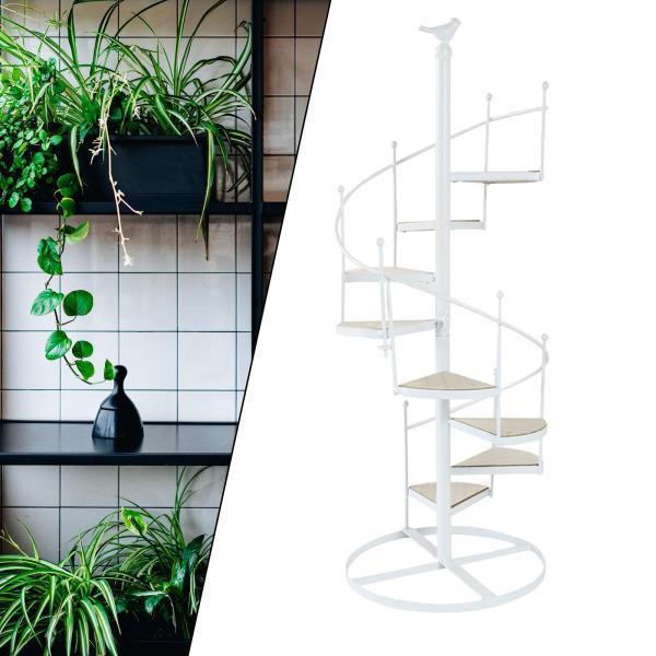 説明:美しい形.回転はしごのデザイン.省スペース.そしてより多くの植木鉢を置くことができます.鉄と木の組み合わせ.無垢材の仕切り.丈夫で耐久性があります.シンプルなデザイン.モダンでファッション.力のバランスを取り.主に中央のシリンダー.コ...