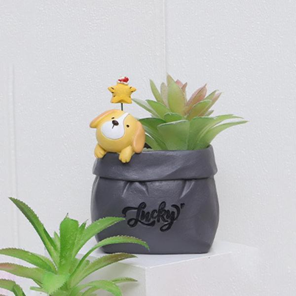 説明:樹脂多肉植物プランター:高品質の樹脂材料で作られた植木鉢は.耐久性があります.排水穴の設計により.植物は呼吸しやすく.掃除も簡単です.ユニークな形:北欧スタイルの創造的なレトロな紙袋の外観.かわいい動物の彫刻.キュートでユニーク.アプ...