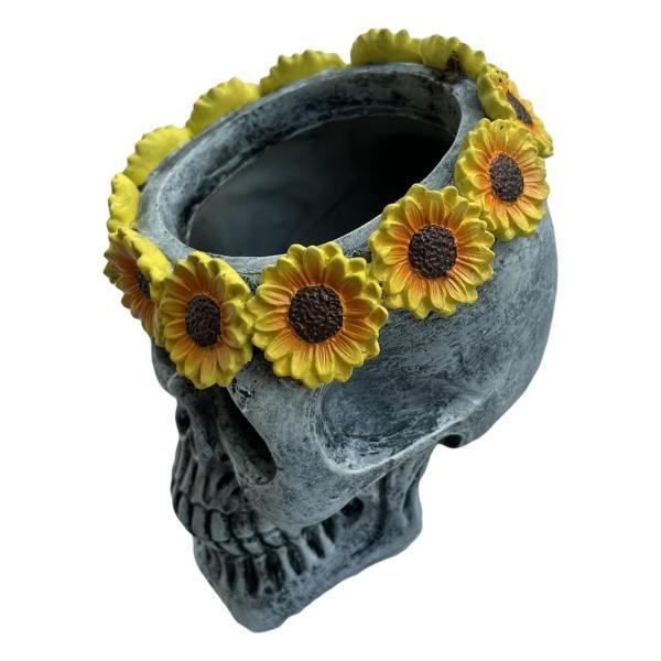 説明:スカルフラワーポット:スカルのデザインはクールでユニークで.家やパーティーに特別なスタイルを追加するのに役立ちます.素材:スカルポットは.高強度樹脂素材.強力な安定性.高い耐摩耗性で作られています.多目的:この樹脂製の頭蓋骨は.家の装...