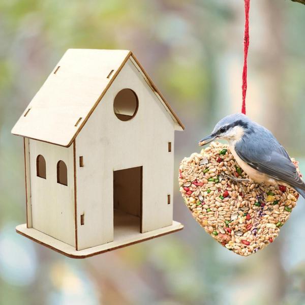 説明:[組み立て簡単]組み立て不要の鳥小屋.構造強化のために小さな突起をスロットに押し込むだけです. [木材素材]DIYバードハウスは木材で作られており.丈夫で軽量で.長期間使用できます. [庭の装飾]DIY鳥の巣.好きな模様を自由に描くこ...