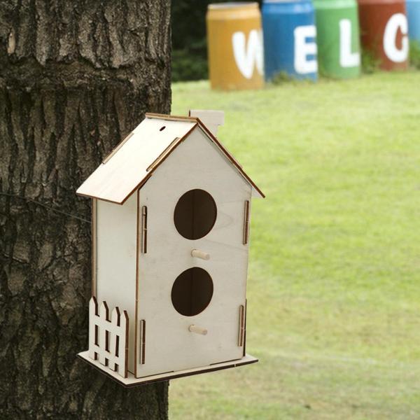 説明:[組み立て簡単]組み立て不要の鳥小屋.構造強化のために小さな突起をスロットに押し込むだけです. [木材素材]DIYバードハウスは木材で作られており.丈夫で軽量で.長期間使用できます. [庭の装飾]DIY鳥の巣.好きな模様を自由に描くこ...