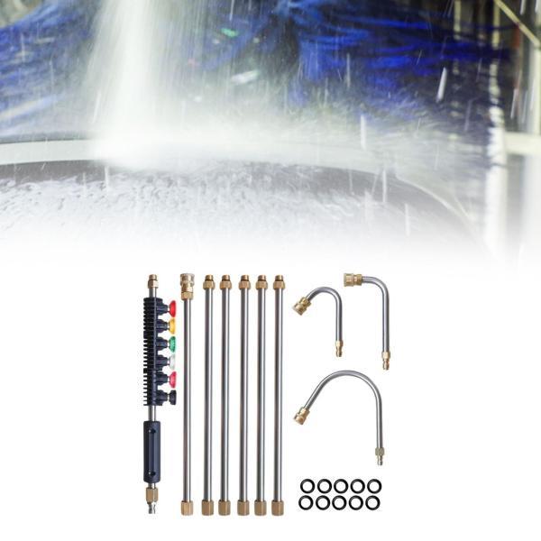 説明:[プレミアム素材]: 高圧洗浄機延長バーセットは真鍮とステンレス鋼で作られています.最大使用圧力: 4000 PSI. [4種類の延長ロッド]: 30度.90度.大型U字型.ストレートロッドの4種類の高圧洗浄機延長ロッドが付属しており...