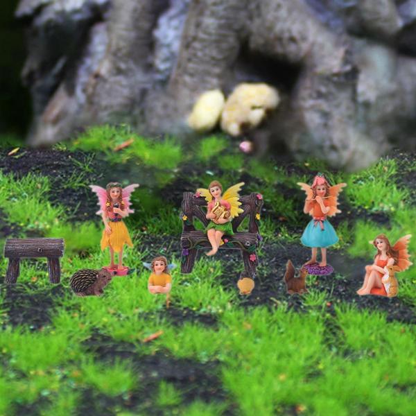 説明:[プレミアム素材]:ミニチュア妖精の置物は樹脂素材で作られており.明るい色.優れた耐候性と耐久性を備えています. [幅広い用途]: 妖精の庭のアクセサリーは.芝生.テラス.中庭.机.バルコニー.植木鉢.棚.花壇.庭.おもちゃの家などを...