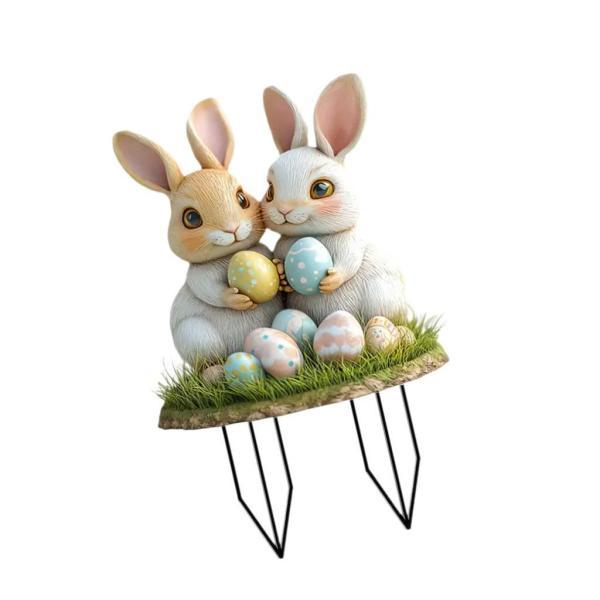 説明:[魅力的なイースターデザイン]: この楽しいイースターガーデンステークにはイースターバニーが描かれており.屋外スペースにお祝いの雰囲気を添えるのに最適です.庭や庭でイースターの精神を祝うのに最適です. [素材]: アクリル製のこのヤー...