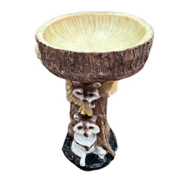 説明:[かわいいアライグマの像のデザイン]: 樹脂製のフィーダー.かわいいアライグマの形をした動物の飾りがお庭に溶け込み.お庭に楽しさを加えます. [多機能]: このガーデンバードバスボウルは.鳥の餌箱とハチドリのバスタブの両方として機能し...