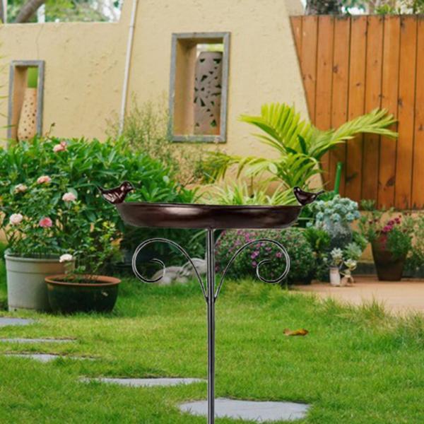 説明:[プレミアム素材]: バードバスは高品質の鉄製で.頑丈で耐摩耗性があり.屋外のさまざまな気象条件に耐えるように作られており.耐久性と長期使用を保証します. [多用途デザイン]: このヴィンテージデザインのバードバスは.バードバス.バー...