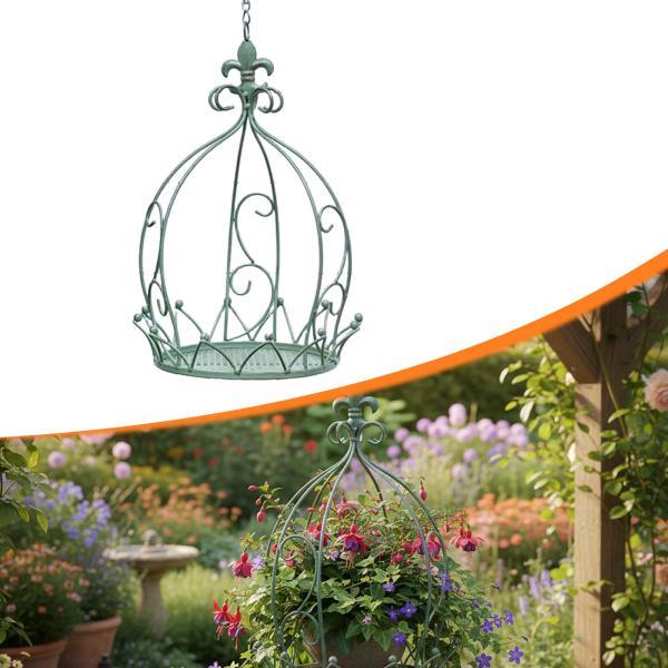 説明:[エレガントなクラウンデザイン]このクラウンハンギングプランターは.精巧なディテールが特徴で.堂々とした外観を作り出し.屋外のリビングスペースを高めるのに最適です. [金属構造]丈夫な錬鉄製バスケット素材で作られたこのプランターは.構...