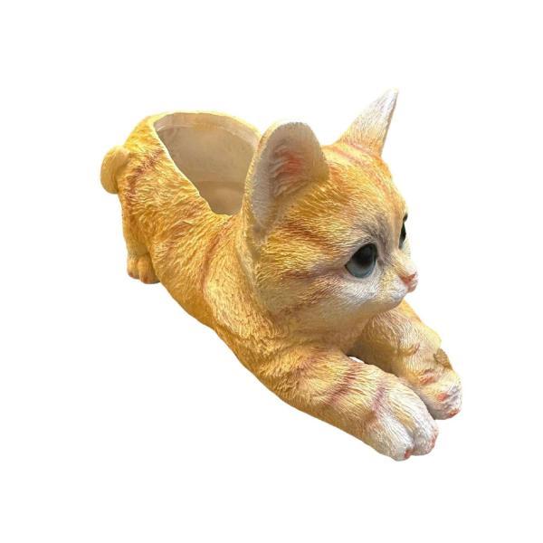 【愛らしいデザイン】: 庭やベランダを明るく飾る猫型プランターは、まるで本物の子猫がくつろいでいるようなリアルな造形が魅力です。【高品質な素材】: 耐久性に優れた樹脂で作られたこの植木鉢は、屋外の環境でも劣化しにくく、長く愛用できるガーデニ...