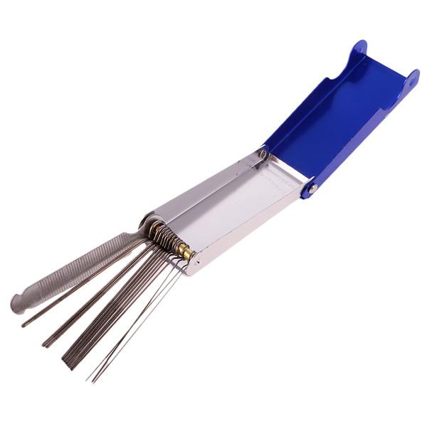 説明: これは.(文字列のスロットの深さのための)13ラウンドのファイルや(ナットとブリッジの高さ)×1フラットファイルの便利なセットです.  アコースティックギター用のナットとブリッジに文字列のスロットを提出するため完璧.  文字列のほと...