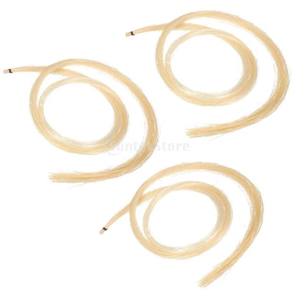 説明:高品質のモンゴルの馬尾。 軽量、本物、未漂白。 片手で縛ってシールして、簡単かつ効率的に弓に取り付けます。 任意のサイズのバイオリン、ビオラ、チェロ、ベースボールに最適です。 カラー：ホワイトサイズチャート:長さ： 78cm / 30...