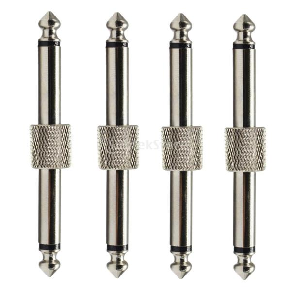 説明:高品質のギターエフェクターペダルコネクター4個.  1/4インチ6.35mmプラグ. ストレートタイプ.同じ高さのペダル用. シグナルチェーンを短縮するように設計されています. ペダルボードのスペースを節約し.きれいに保ちます. カラ...