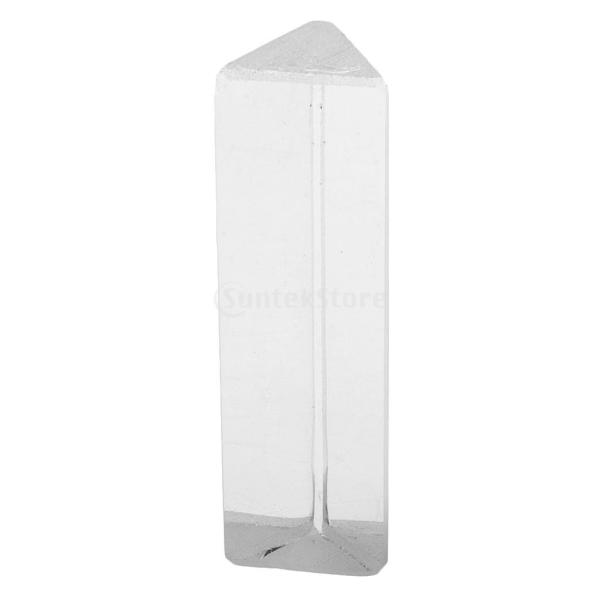 説明:レインボー光学ガラストリプル三角プリズム物理学の光スペクトル光の屈折とばらつきを研究してください教材のための良いプリズム子供のためのおもちゃ材質:ガラスカラー:クリア仕様:サイズ:約8 * 2.5 * 2.5cm / 3.14 * 0...