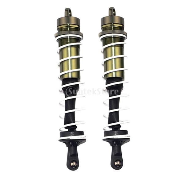 説明: 1ペアのリアショックアブソーバ1/8 RCカーモンスタートランクHOBAO ZD Racing JLB HSP HPI EMレーシングDHKアキシャル高強度スプリング、超衝撃吸収性能材質：アルミニウム合金カラー：ホワイトサイズチャー...