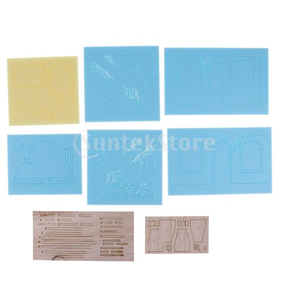 説明:DIYミリタリービルディングモデルキット遺跡コーナーハウス1/35スケールサンドテーブルの風景レイアウト.1/35スケールの遺跡の家はあなたの軍事砂のテーブルの建物の戦闘場のシーンと一致することができます.ハウスモデルキットアセンブリ...