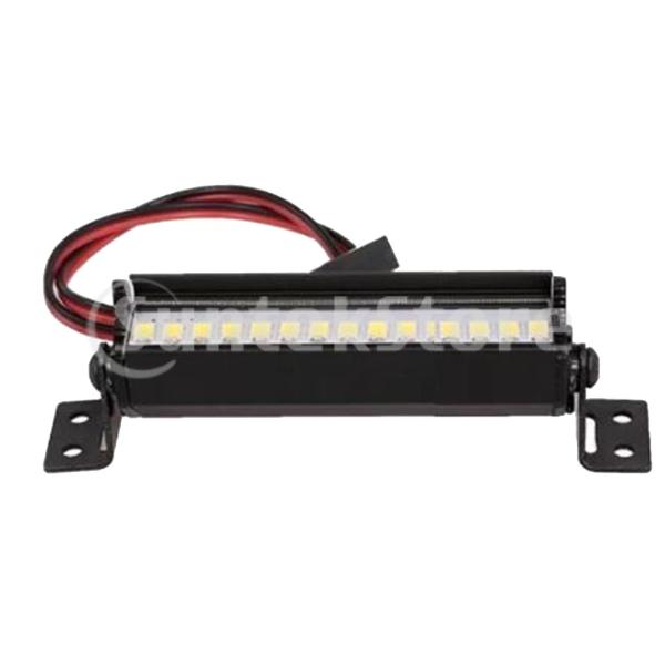 説明: 12のLEDライトが付いている金属の屋根LEDのライトバー。  1:10 Traxxas -4 SCX10 90027 SCX10 II 900  D90 RCクローラー車に適しています。 安定した性能、実用的および耐久の極度の明る...