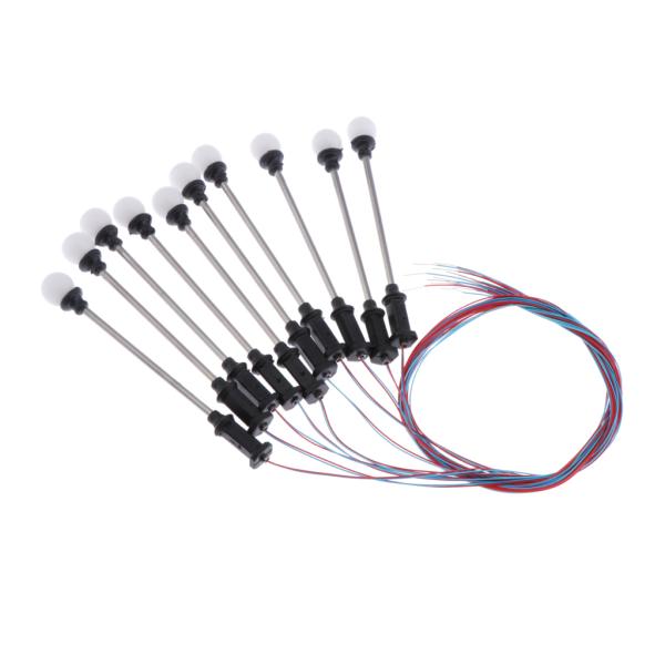 説明:10ピース1:100モデル鉄道Ledランプポストランプ街路灯HOスケール12Vモデル屋外ランプヤードライトLed.鉄道と建物のレイアウトに最適です.HOスケール風景ジオラマのデコレーション.仕様:素材:プラスチック+合金色:ホワイトサ...