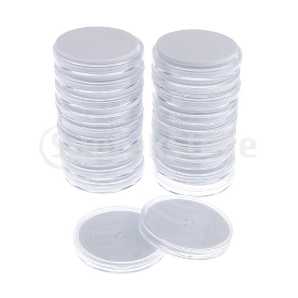 説明:真新しくて高品質コインを保護するのはとても便利ですあなた自身のコレクションのためにまたはあらゆる機会のための贈り物として理想的です材質：プラスチックカラー：クリアサイズチャート:最大内径：約 mm 円形フォームパッド直径：18,23,...