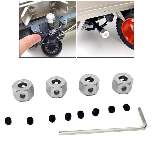 説明:高品質のアルミニウム合金製.軽量で耐久性があります.WPL D12 1 / 16RCクローラーオフロードカーミリトレイトラックスペアパーツアクセサリーに適しています.5mm六角から12mmホイール延長アダプタードライブハブ.アップグレ...