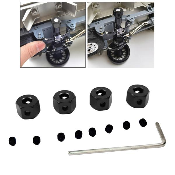 説明:高品質のアルミニウム合金製.軽量で耐久性があります.WPL D12 1 / 16RCクローラーオフロードカーミリトレイトラックスペアパーツアクセサリーに適しています.5mm六角から12mmホイール延長アダプタードライブハブ.アップグレ...