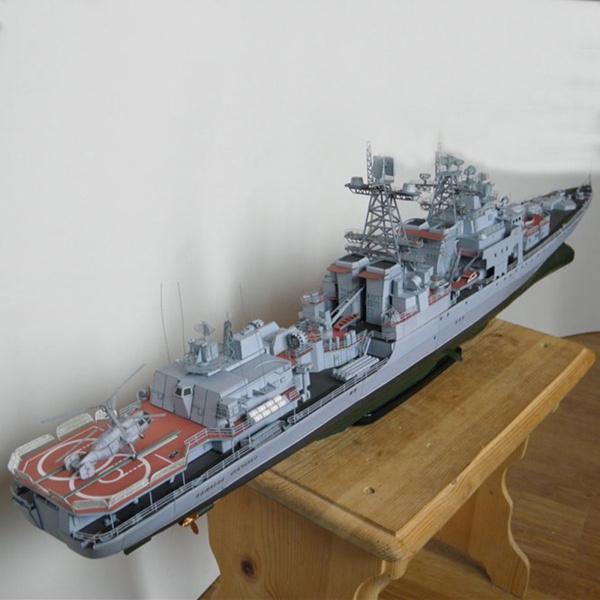 説明:3Dペーパーモデルキット-1/200ロシア提督レフチェンコ海軍ミサイル駆逐艦海軍の船の模型ペーパーモデルの愛好家は.収集することを学びます.この子供の頃の夢に満ちた3D紙型.安全で環境にやさしい紙素材.スプライシングデザインは巧みに作...
