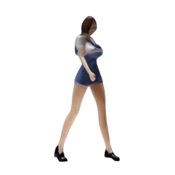 説明:スケール ジオラマ: 少女フィギュアのポーズ シーンのジオラマ.1:64 スケールのおもちゃ.素材:高品質の樹脂素材.手描き.優れた仕上がりの細部使用法: 砂のテーブルの風景の建物のおもちゃ.建築モデル.庭.ミニチュア.風景またはデス...