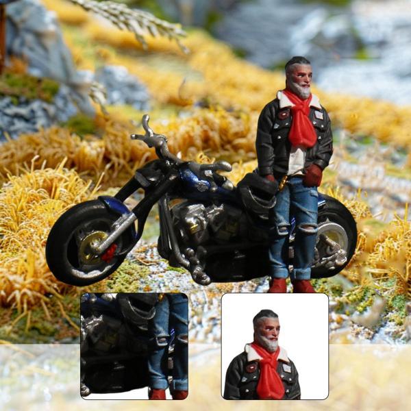 説明:[1:64スケールモデル]: 1/64のクールなバイクライダーミニチュアフィギュアは.リアルなミニチュアシーンの作成に最適で.素敵な写真撮影用小道具やレイアウト用小道具です. [プレミアム素材]: 塗装されたミニチュア人形は樹脂素材で...