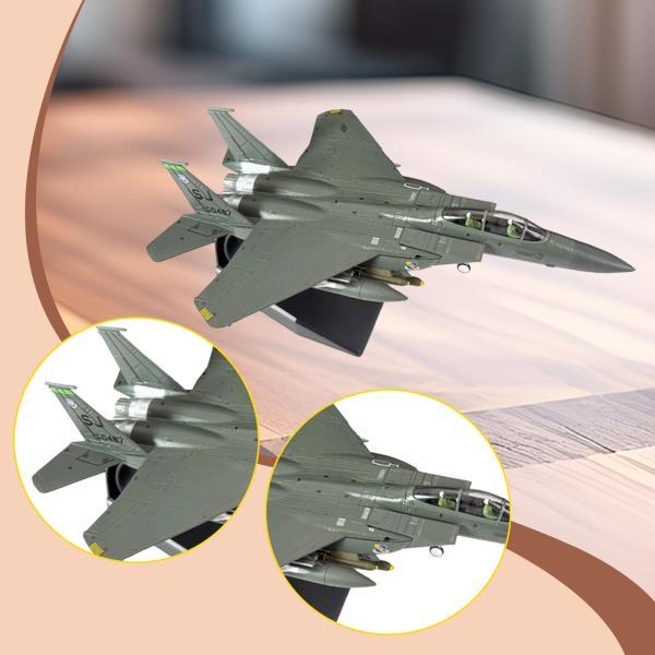 説明: [飛行機ディスプレイモデル]: 1/100スケールのF-15E戦闘機モデルは.F-15E航空機を忠実に再現し.そのクラシックなデザインと歴史的な詳細を捉えています. [プレミアム素材]: 飛行機ディスプレイモデルは.プレミアム合金と...