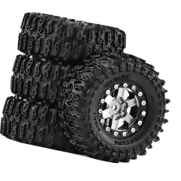 説明: [互換性]これらのカータイヤは1/18.SCX24.-18モデルに適合し.RCクローラーのシームレスな取り付けとパフォーマンスの向上を保証します. [素材]アルミ合金とプラスチックで作られたこのホイールは.過酷なオフロードアドベンチ...