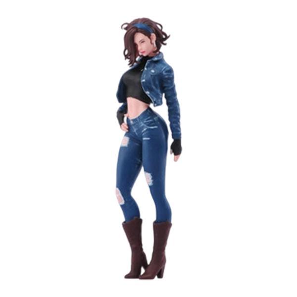 説明: [スケール]リアルなミニチュアフィギュアはデニムスーツを着た女の子を特徴としており.ファッショナブルです. [デザイン]あなたのコレクションやディスプレイをより美しくする.本物そっくりのディテールと色彩で描かれた小さな人物たち. [...