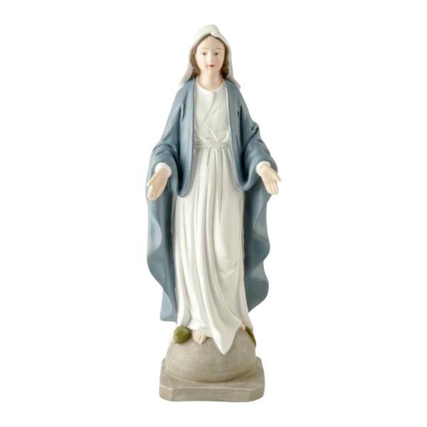 説明: [本物そっくりのディテール]: クラシックな手作りの聖母マリア像.カラフルでラインが美しく鮮やかな表現.自然な質感.棚やテーブル.オフィスのどこにでも置けるちょうど良いサイズで.棚にちょっとしたアクセントとして添えられます. [プレ...