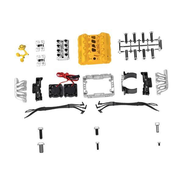 説明: [ハイディテール]: 精巧な外装デザインを備えたスタック型V8エンジンをリアルに再現し.1/10 RCカーのスケール感を高めます. [効率的な冷却]: 強力なモーター冷却のための13,000 RPMのダブルファンを搭載.プラグアンド...
