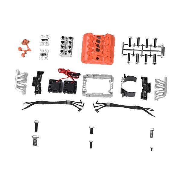 説明: [ハイディテール]: 精巧な外装デザインを備えたスタック型V8エンジンをリアルに再現し.1/10 RCカーのスケール感を高めます. [効率的な冷却]: 強力なモーター冷却のための13,000 RPMのダブルファンを搭載.プラグアンド...