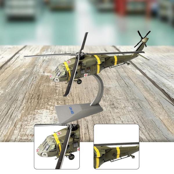 説明: [航空機モデル]: 1/72スケールのUH-60ヘリコプターモデル.ディスプレイ.調度品.コレクションに最適.ラインと鮮やかな塗装が施されています. [素材]: 飛行機モデルは合金とABS製で.サイズは21.8cm×22.4cm×1...