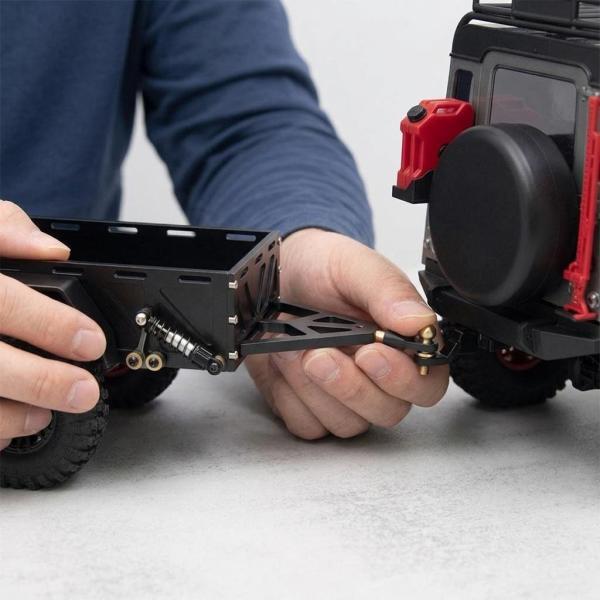 説明: [耐久性]高品質のアルミニウム合金で作られたこのRCトレーラーは.1/18スケールのクローラーカーに優れた強度と長期的な性能を提供します. [スムーズな動作]オイルダンパーコネクターとホイールを装備し.安定した昇降とスムーズな牽引を...