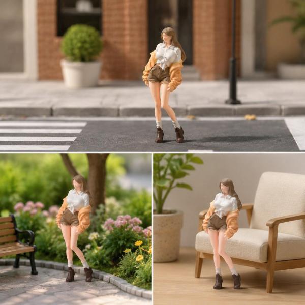 説明: [ミニチュア]1/64スケールで.ジオラマ.鉄道模型.ミニチュアシーンの演出に最適です. [手描き]各フィギュアは細部まで丁寧に手描きされており.独特の個性と鮮やかな色彩を添えています. [素材]高品質の樹脂製で.耐久性と長期展示に...