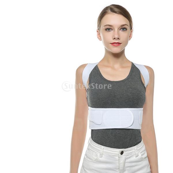 説明:姿勢の悪い、背中の痛み、首や肩の痛み、脊柱の湾曲（脊柱側弯症）、骨粗鬆症、軽度から中程度の脊柱後弯症、肩こりなどの背中の問題に効果的です。 調整可能なストラップ、伸縮性のあるファブリック、強力なサポート。 通気性があり、長時間着心地が...