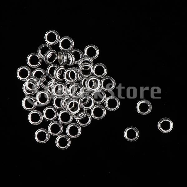 説明:数量：50個、材質：合金サイズ：これらのビーズの内径は6.7mm、サイズは約11x4mm、十分に大きくて簡単ですビーズと一緒に接続。 広範な使用：髪/髭の装飾に適用することができないだけでなく、 ネックレス、ブレスレット、およびその他...