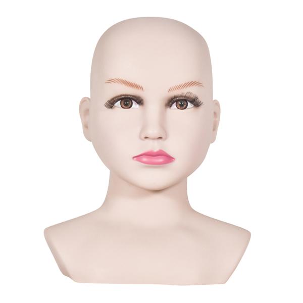 説明:子供用ヘッドモデルディスプレイ小道具マネキンヘッドウィッグハットスカーフジュエリースカーフディスプレイスタンド表面が滑らかでお手入れが簡単PVC素材で作られています.頑丈.軽量.耐久性頭囲47cm / 18.5インチ.高さ26cm /...