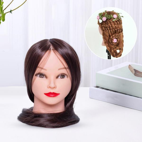 説明:マネキン ヘッド: マネキン ヘッド ヘア スタイリング トレーニング ヘッド モデルは.矯正.編組.カーリング.カット.ヘア スタイリングなどの練習に最適です.また.さまざまな帽子やアクセサリーのディスプレイにも使用できます.プレミ...