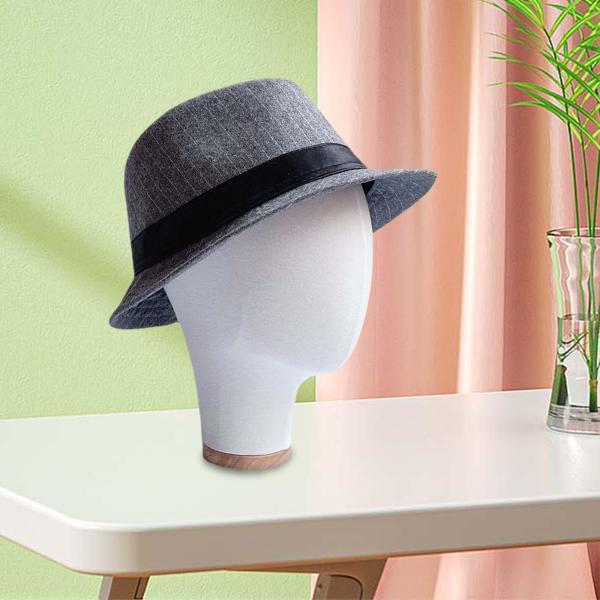 説明:マネキン ヘッド: 帽子ディスプレイ スタンド 家庭.市場.ショッピング モールのテーブルに置いて.帽子をディスプレイして保持できます.素材: マネキン ヘッド モデル ホルダーは PP ウッド クロスで作られており.耐久性があり.非...