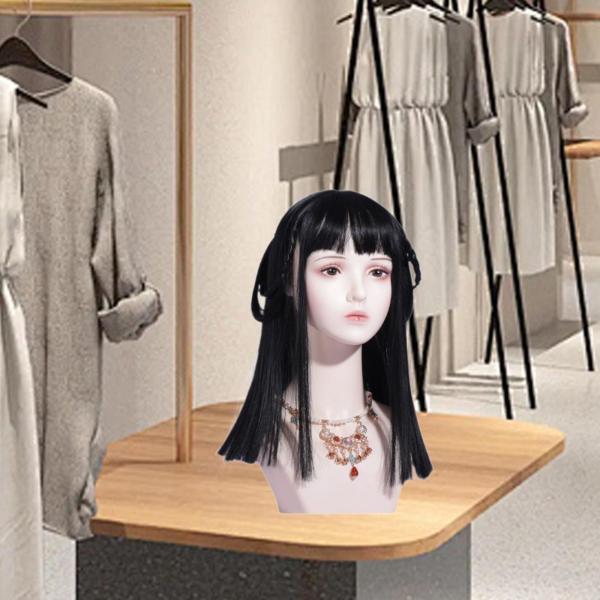説明:[素材]: このヘアディスプレイスタンドはPVC素材で作られており.長寿命と耐久性を保証します. [製品寸法]: 高さ44cm/17.32インチ.幅25cm/9.84インチ.頭囲54cm/21.26インチのこのウィッグディスプレイスタ...