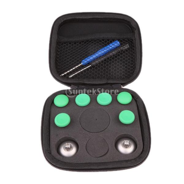 説明: 100％ブランドの新しいと高品質。  Xbox One Elite Controller用の8個の交換用部品のフルセット、またそれらを交換するためのドライバーツールが付属しています。 また、簡単な保管と持ち運びのためのキャリーボック...