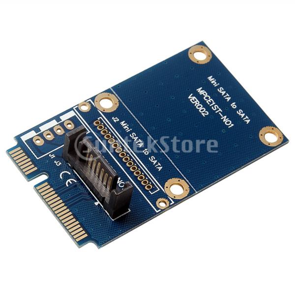 説明: 100％真新しくて高品質。 このアダプタカードは、mSATA（mini pci-e SATA）カードスロットへのSATA機器の転送に使用できます。  PCのメインに、通常のMini PCIeスロットではなく、mini pci-e S...