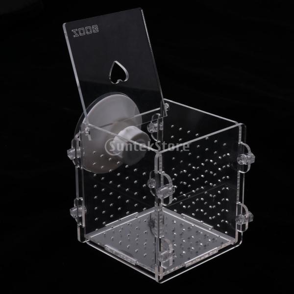 説明:新生児の魚を保護するために孤立室からの魚が防止されるように設計されたユニークなフローティングで透明なプラスチックカバー.魚や隔離スペースの病気の魚になるのは理想的です吸盤で.どこでもタンク内で固定されていますBettas.Guppie...