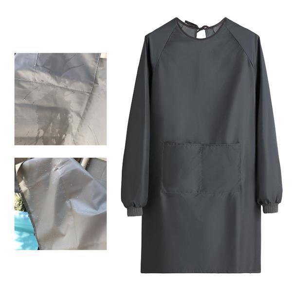 仕様:素材:PVCサイズチャート:袖丈:70cm / 27.56inchエプロンの長さ:90cm/35.43インチ首輪幅:25cm / 9.84inchポケット幅:30cm / 11.81inchポケットの高さ:18cm / 7.09inc...