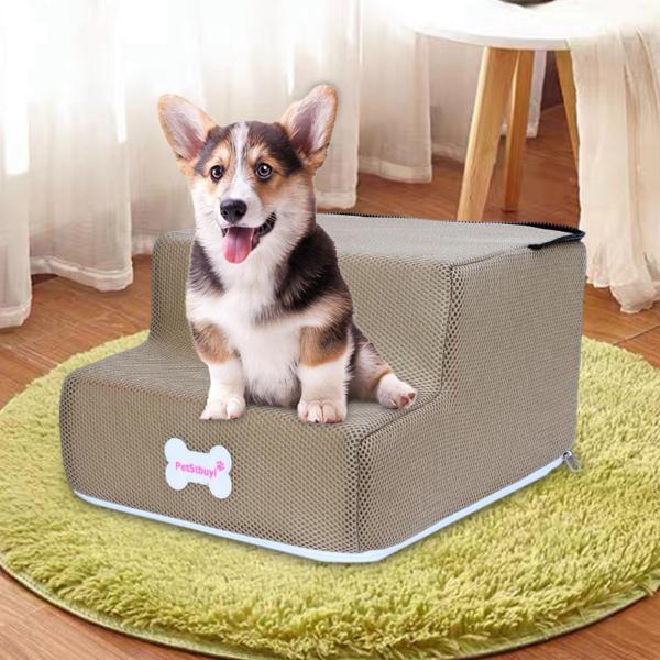 仕様:素材:スポンジ+布サイズチャート:サイズ:約30cmx35cmx20cm /11.81inchx13.78inchx7.87inchパッケージに含まれるもの: 1ピース2ステップ犬の階段...